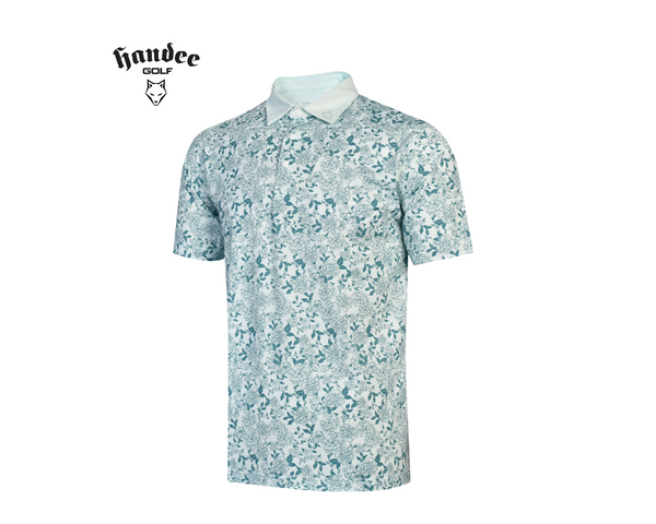 Men Floral Golf Shirt - Mint – Handee Golf