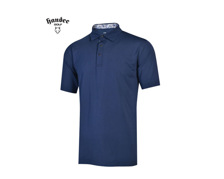 Men Classic Short Sleeve Polo - Navy – Handee Golf